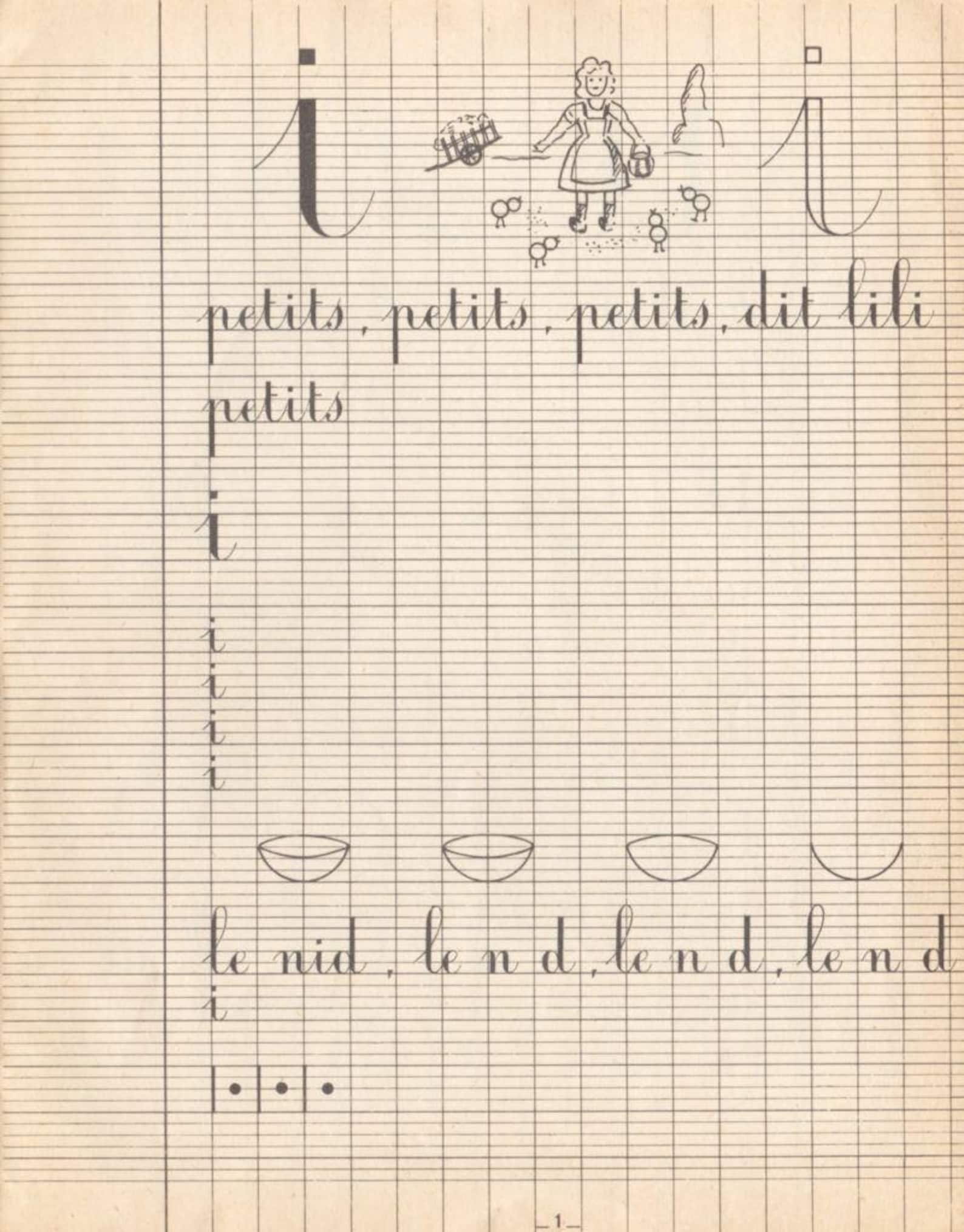 French Cursive Practice Sheets, Printable Handwriting Worksheets for ...