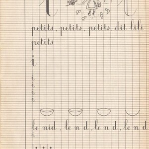French Cursive Practice Sheets, Printable Handwriting Worksheets for ...