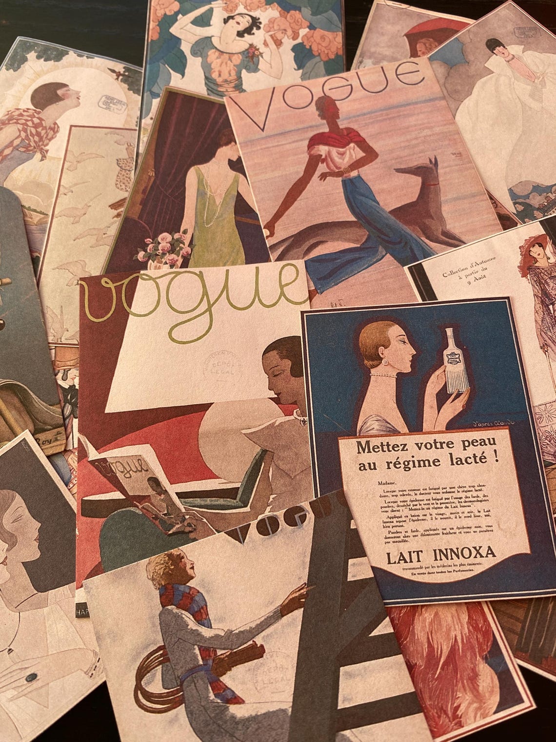 Vintage VOGUE Magazine Stickers X 18 Pieces | 1920s Women Fashion ...