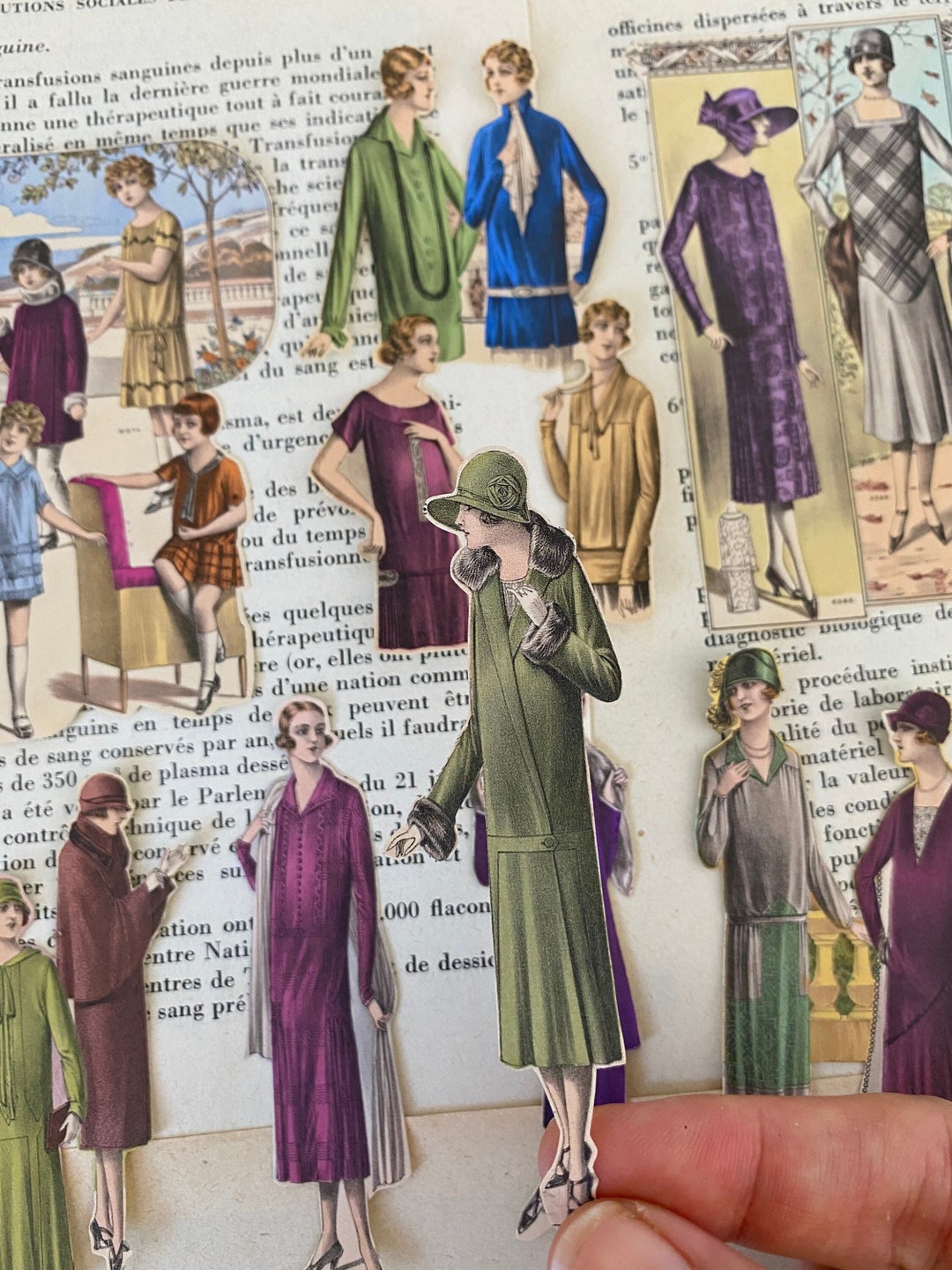 Colorful Ladies Stickers Vintage Women Stickers 1920s Belle Epoque ...