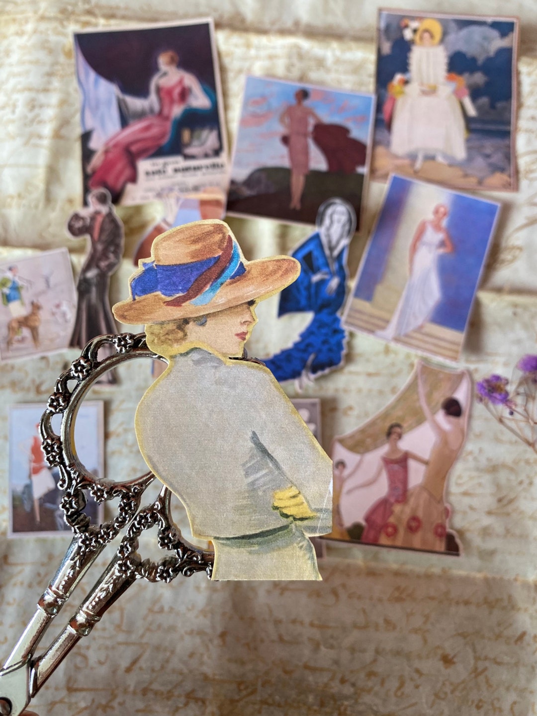 Cute Ladies Stickers | Vintage Journaling Craft Supplies | 1920s Girls ...