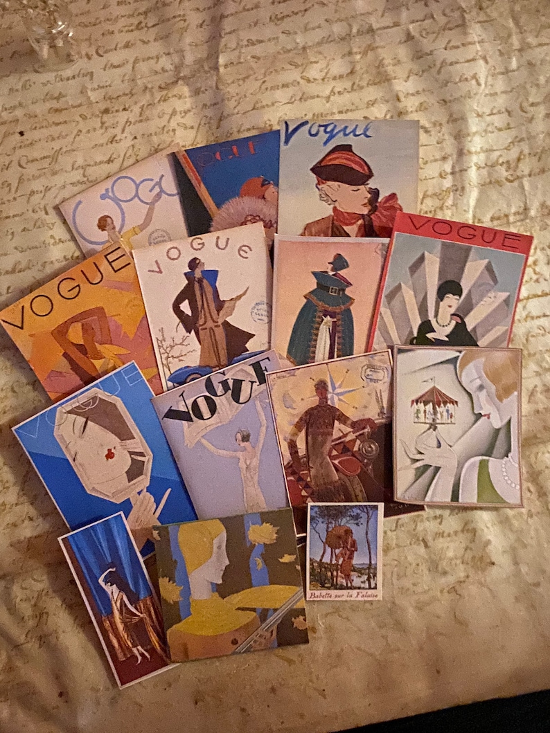 Colorful Vintage Stickers | 1920s Women Fashion Stickers | Vogue ...