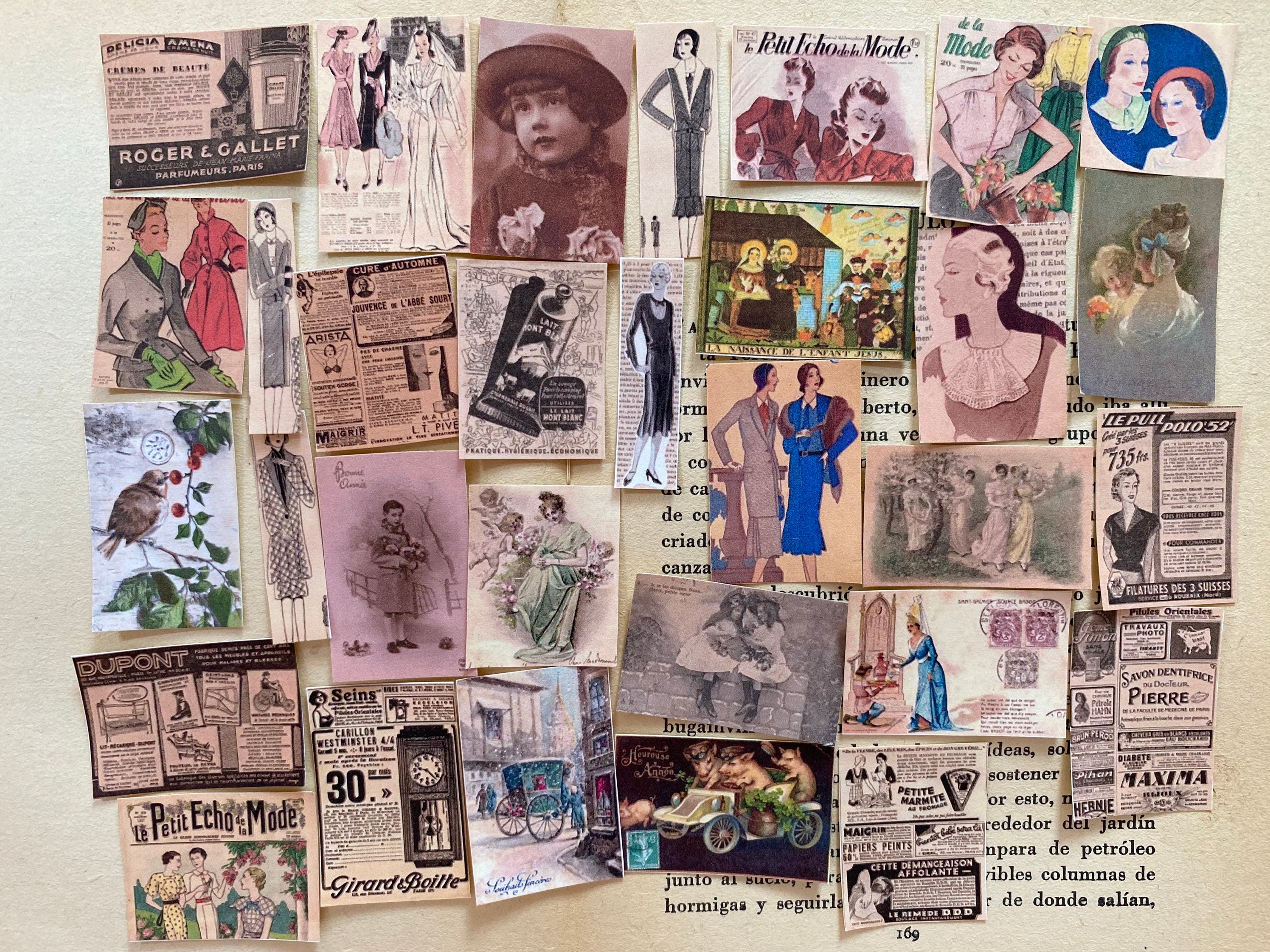 French Ephemera Stickers | Tiny Stickers Pack | Stickers Illustrations ...