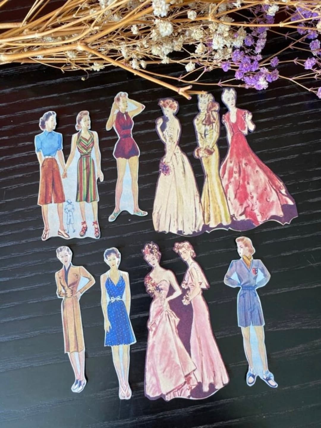 Large Dolls Sticker Set Colorful Stickers of Vintage Girls Easy to Peel ...