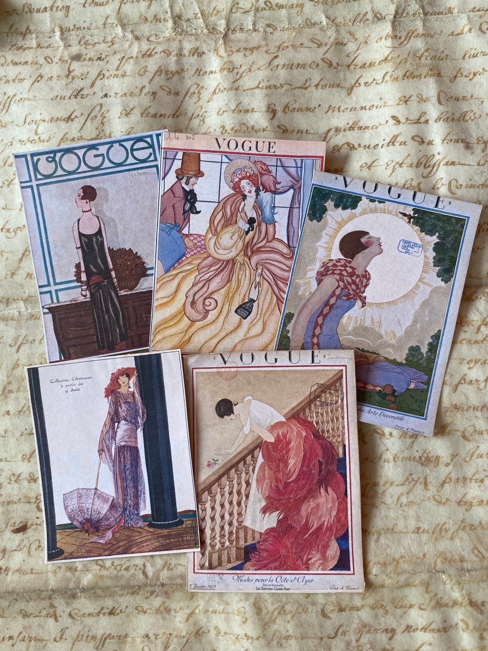 Vintage VOGUE Magazine Stickers X 18 Pieces | 1920s Women Fashion ...