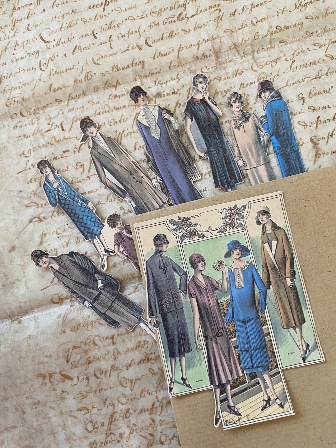 Belle Epoque Girls Stickers: 1920s Fashion, Matte Paper - Etsy