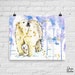 Polar Bear Watercolor Art Print, Mother and Baby Polar Bear ...