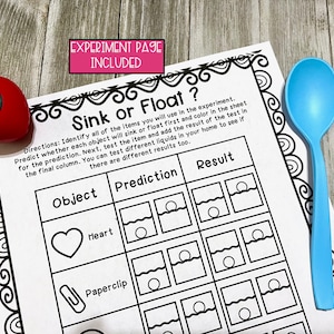 Valentine's Day Science Kit Sink or Float Activity Kid's Valentine's ...