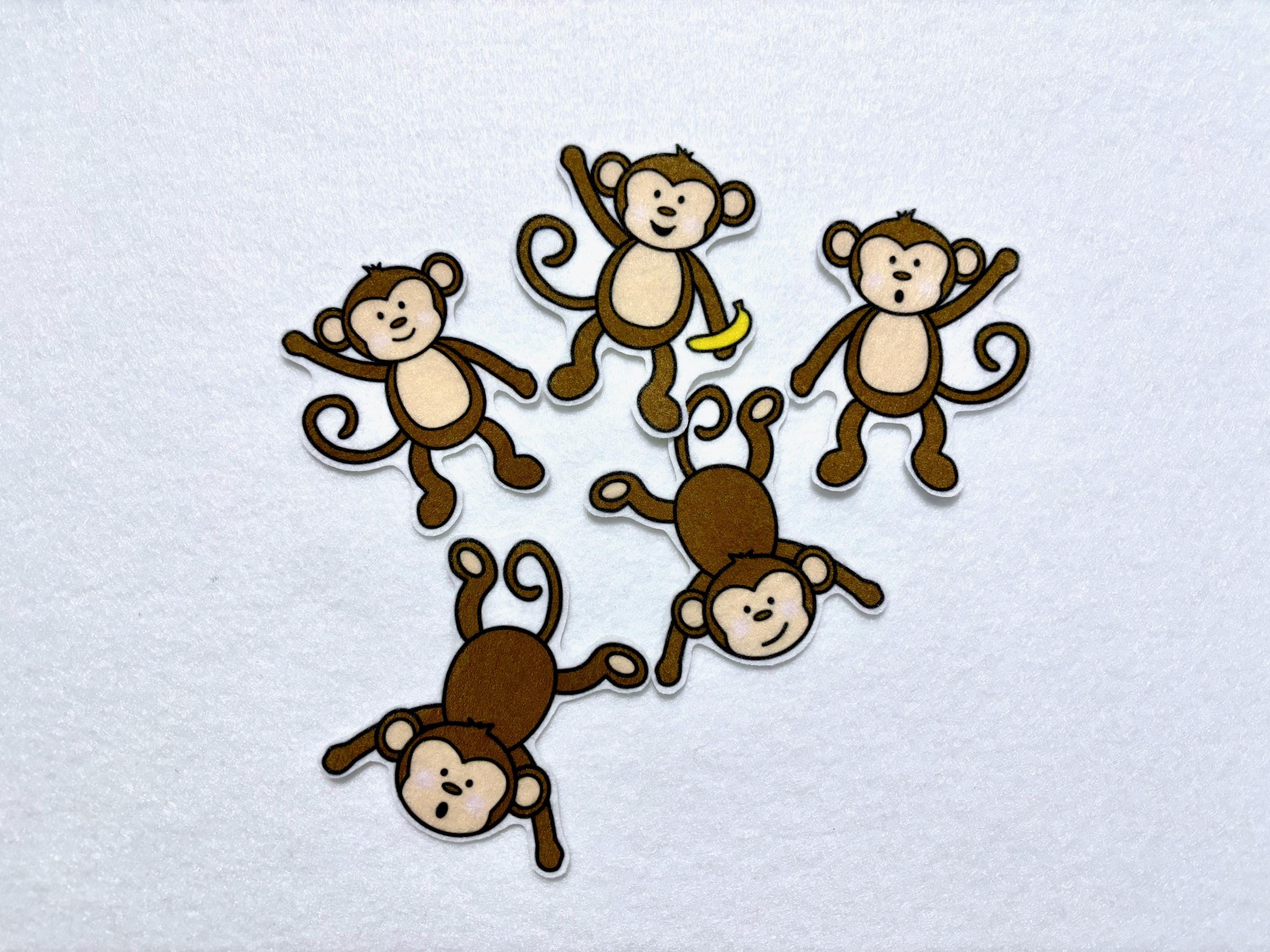 Five Little Monkeys Felt Board Story: Monkeys in a Tree Flannel Set ...