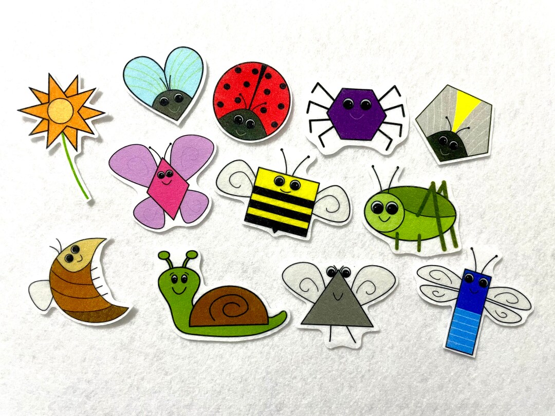 Bug Shape Felt Stories - Speech Therapy Activity - Preschool Activity ...