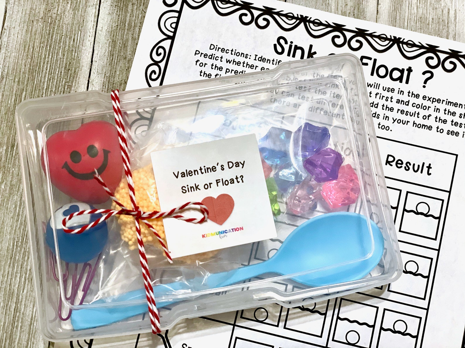 Valentine's Day Science Kit Sink or Float Activity | Etsy