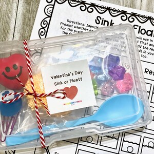 Valentine's Day Science Kit Sink or Float Activity Kid's Valentine's ...