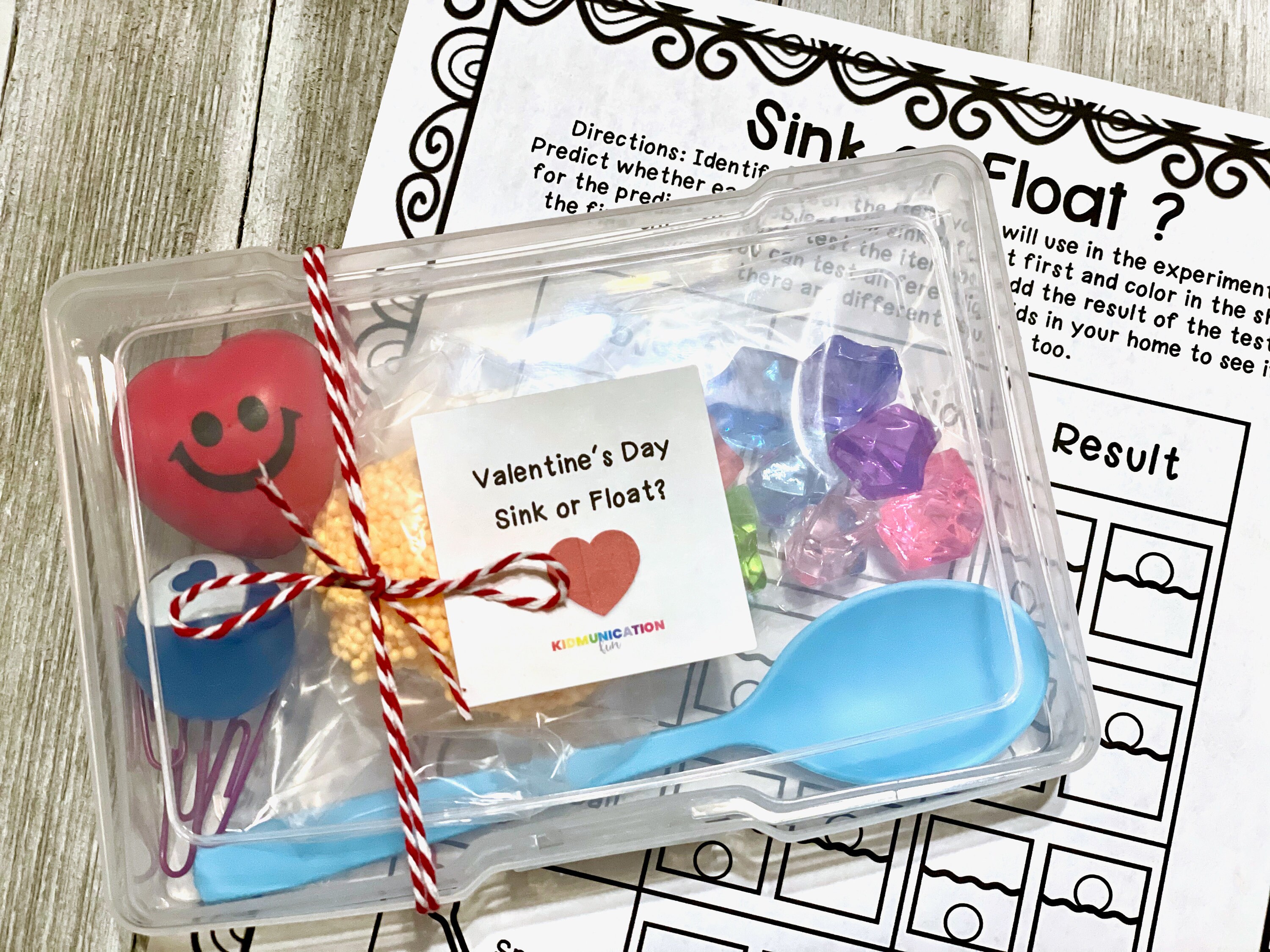 Valentine's Day Science Kit Sink or Float Activity | Etsy