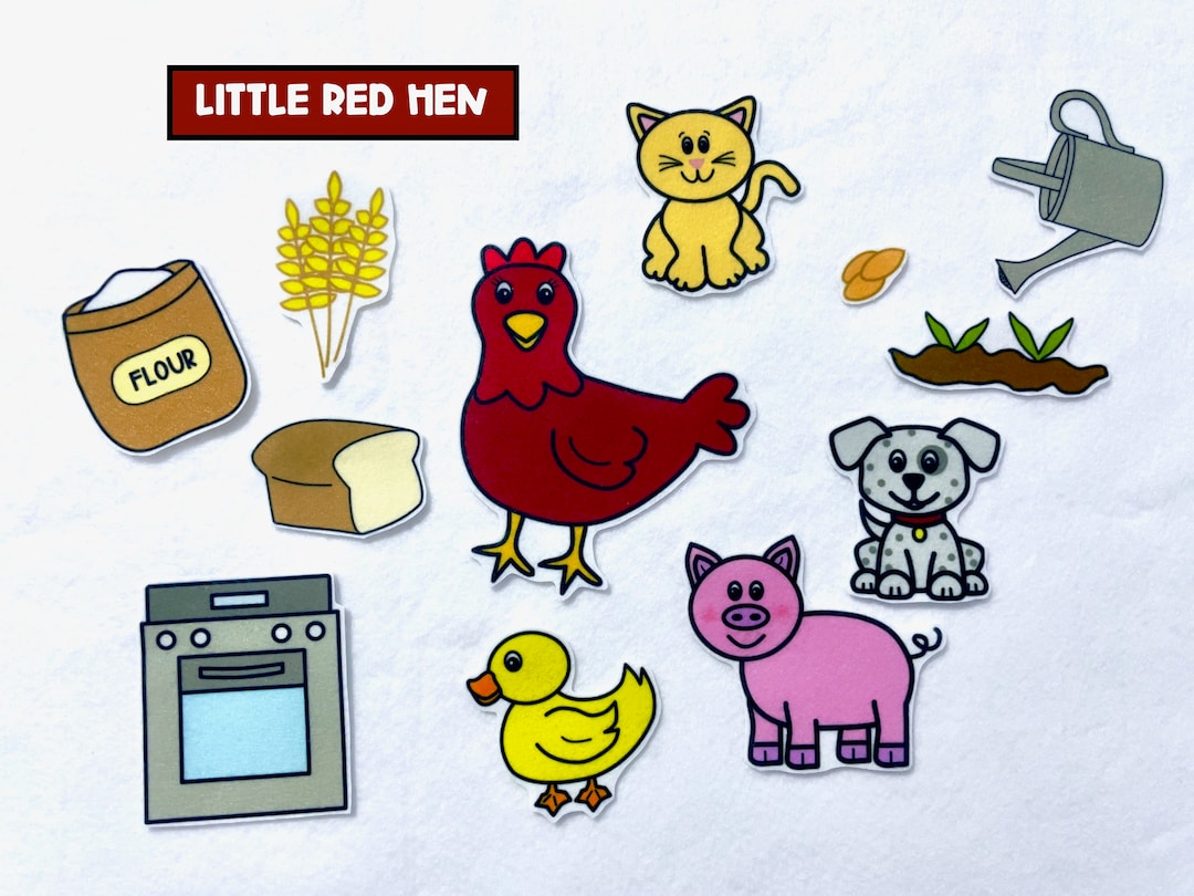 Little Red Hen Felt Story Set: Fable Activity, Story Retell - Etsy