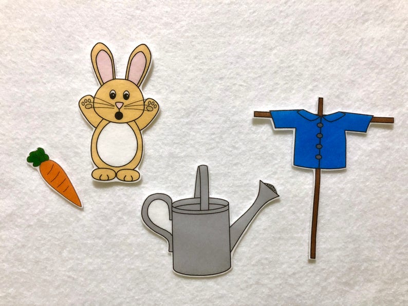 Rabbits Tale Peter Rabbit Felt Story Flannel Board Story | Etsy
