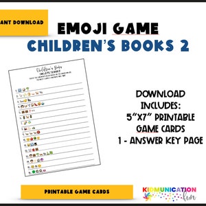 Children's Books Emoji Pictionary Game VERSION 2 - Party Games - Baby ...
