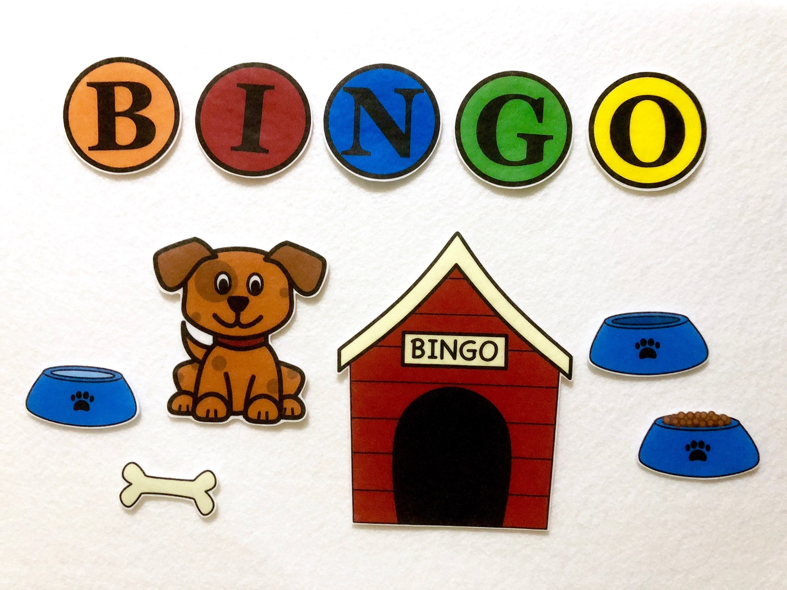 BINGO Dog Song Felt Story: Puppy Pretend Play Set - Etsy