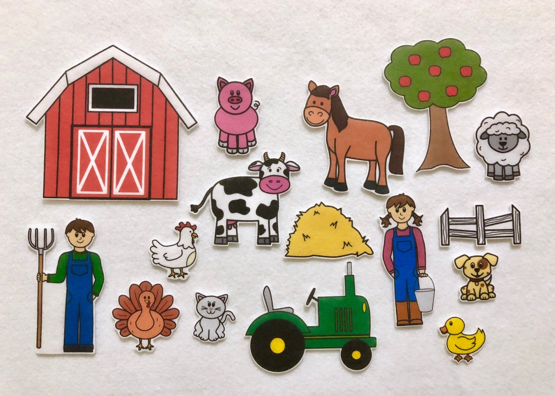 Old Macdonald Had A Farm Felt Stories Flannel Busy Board Speech Therapy ...