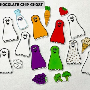 Chocolate Chip Ghost Felt Story - Halloween Flannel Story - Color ...