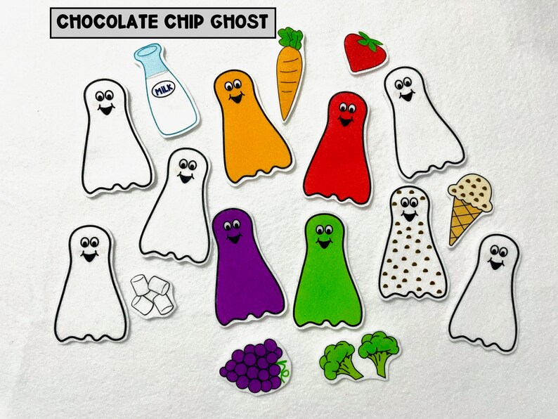 Chocolate Chip Ghost Felt Story Halloween Flannel Story - Etsy