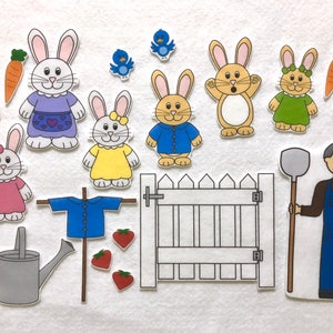 Rabbits Tale Peter Rabbit Felt Story - Flannel Board Story - Early ...