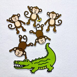 Five Little Monkeys Swinging in Tree - Felt Stories - Flannel Stories ...