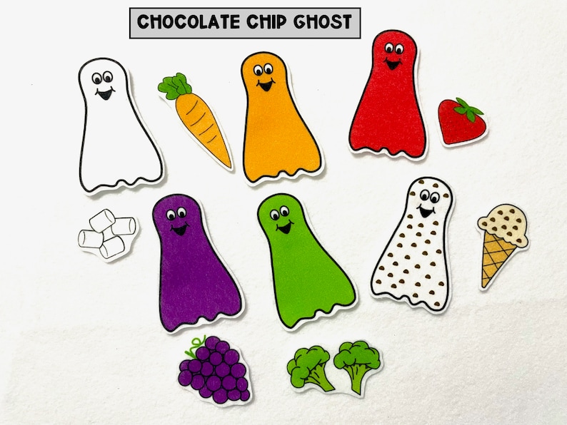 Chocolate Chip Ghost Felt Story Halloween Flannel Story - Etsy