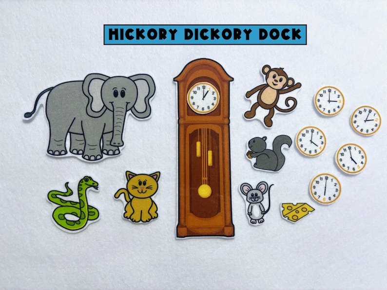 Hickory Dickory Dock Felt Board Story Set: Nursery Rhyme Learning - Etsy