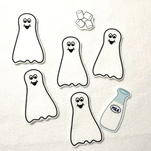 Chocolate Chip Ghost Felt Story - Halloween Flannel Story - Color ...
