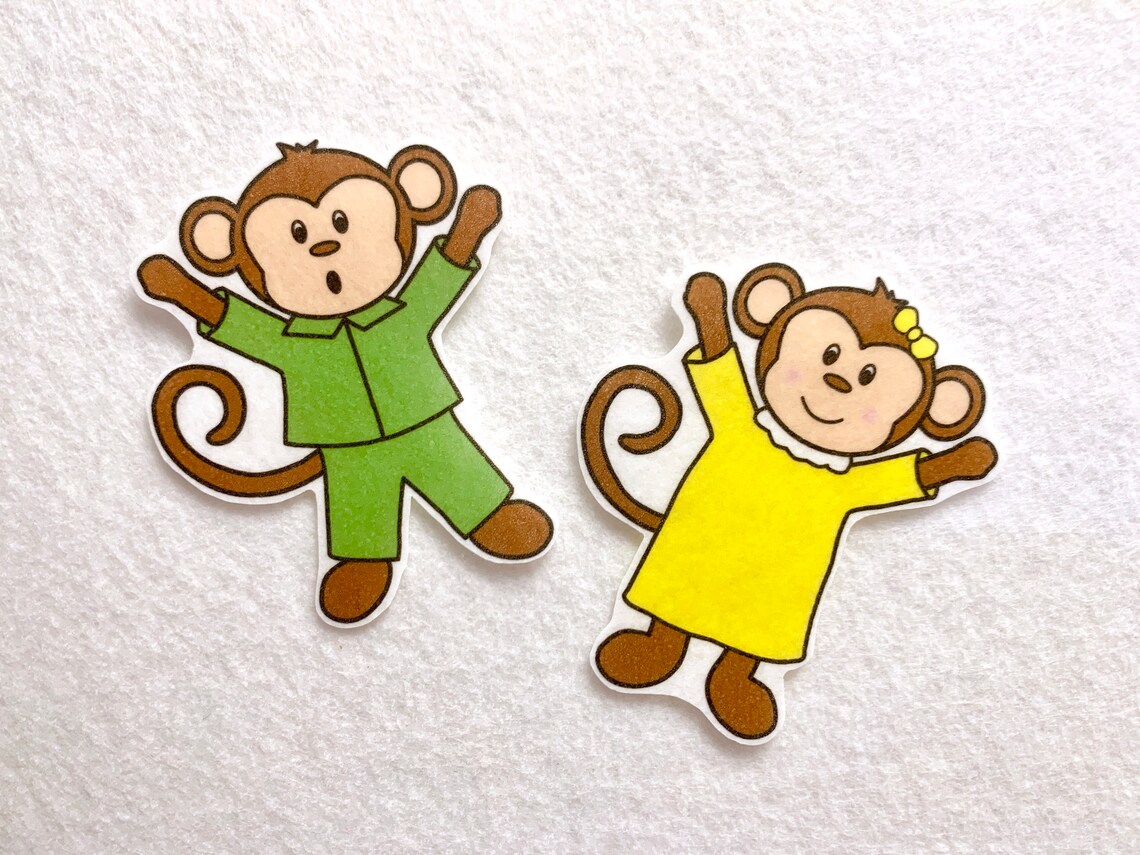 Ten Little Monkeys Felt Board Story: Speech Therapy Toy - Etsy