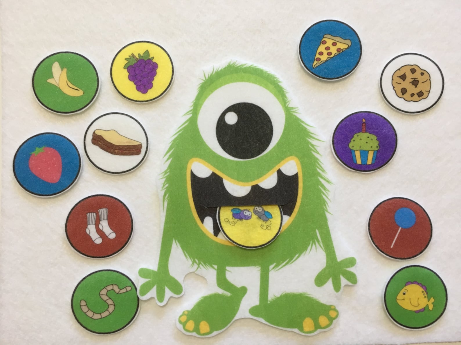 Feed the Monster Felt Board Story Speech Therapy - Etsy