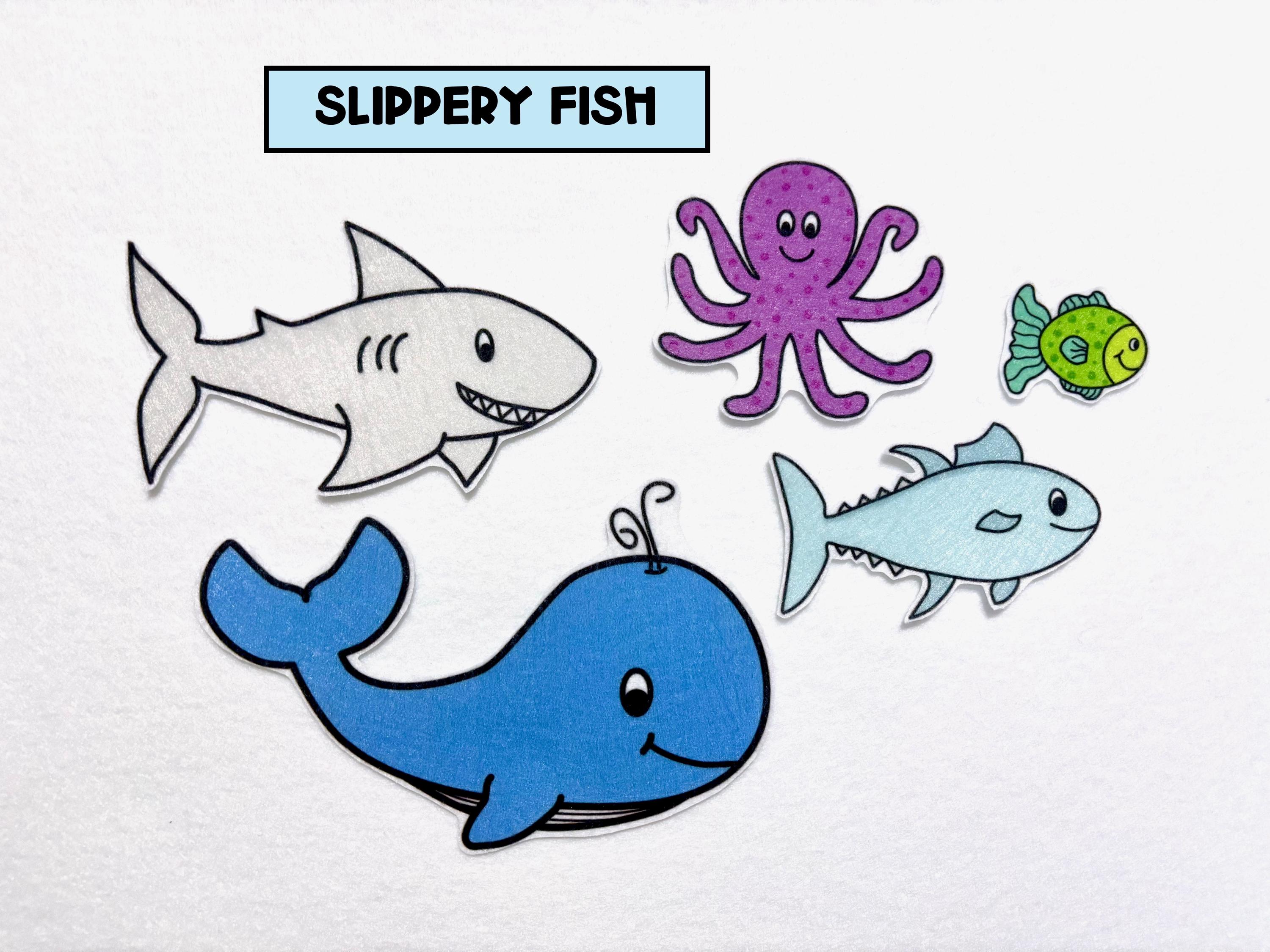 Slippery Fish Felt Board Story: Ocean Animals Preschool Activity - Etsy
