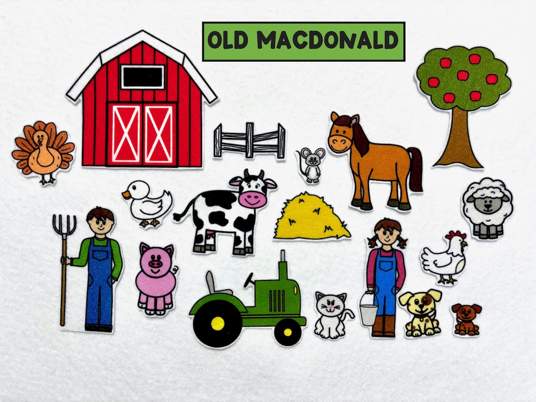 Old Macdonald Felt Story Board: Farm Animal Playset - Etsy