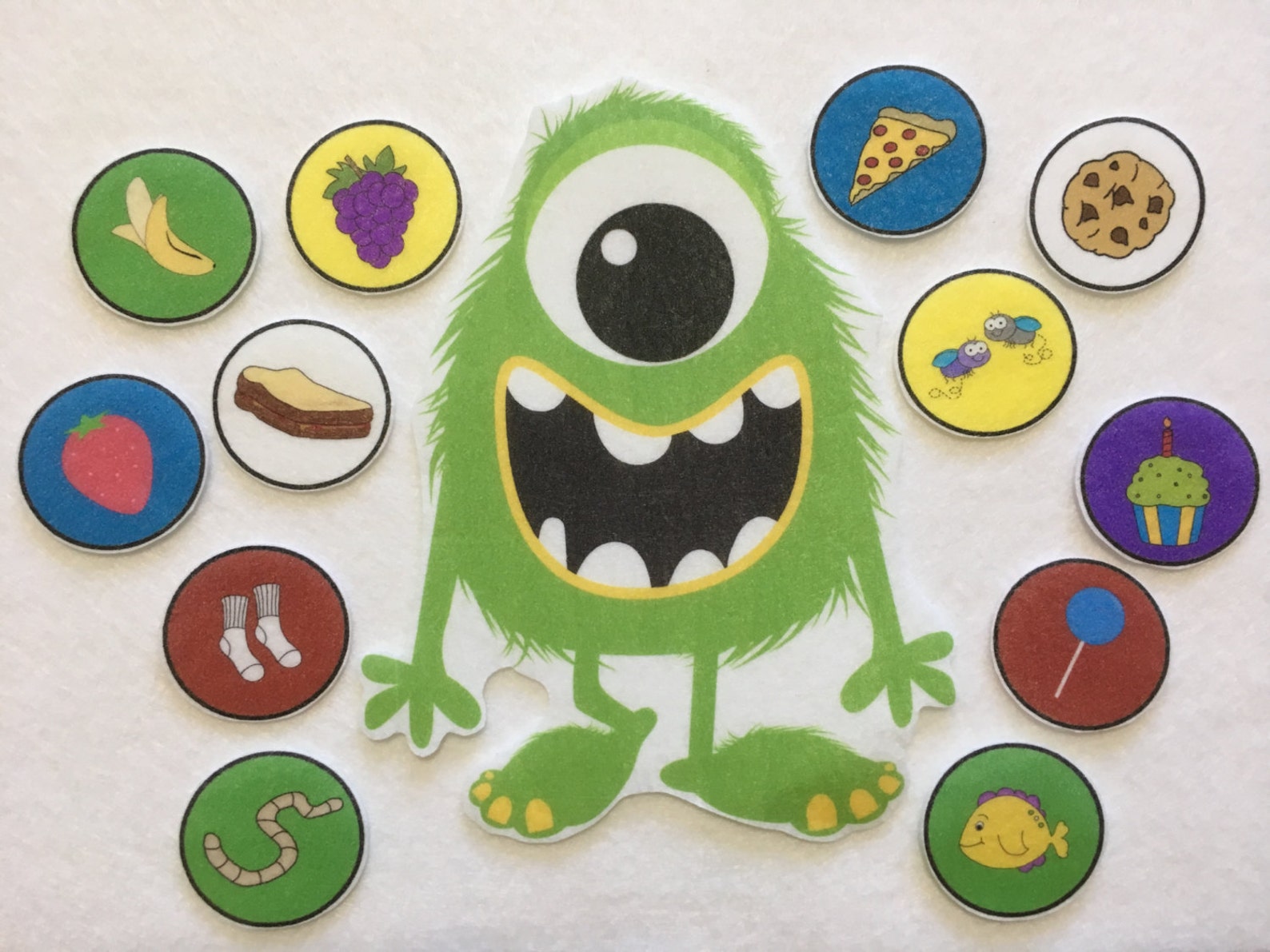 Feed the Monster Felt Board Story Speech Therapy - Etsy Canada
