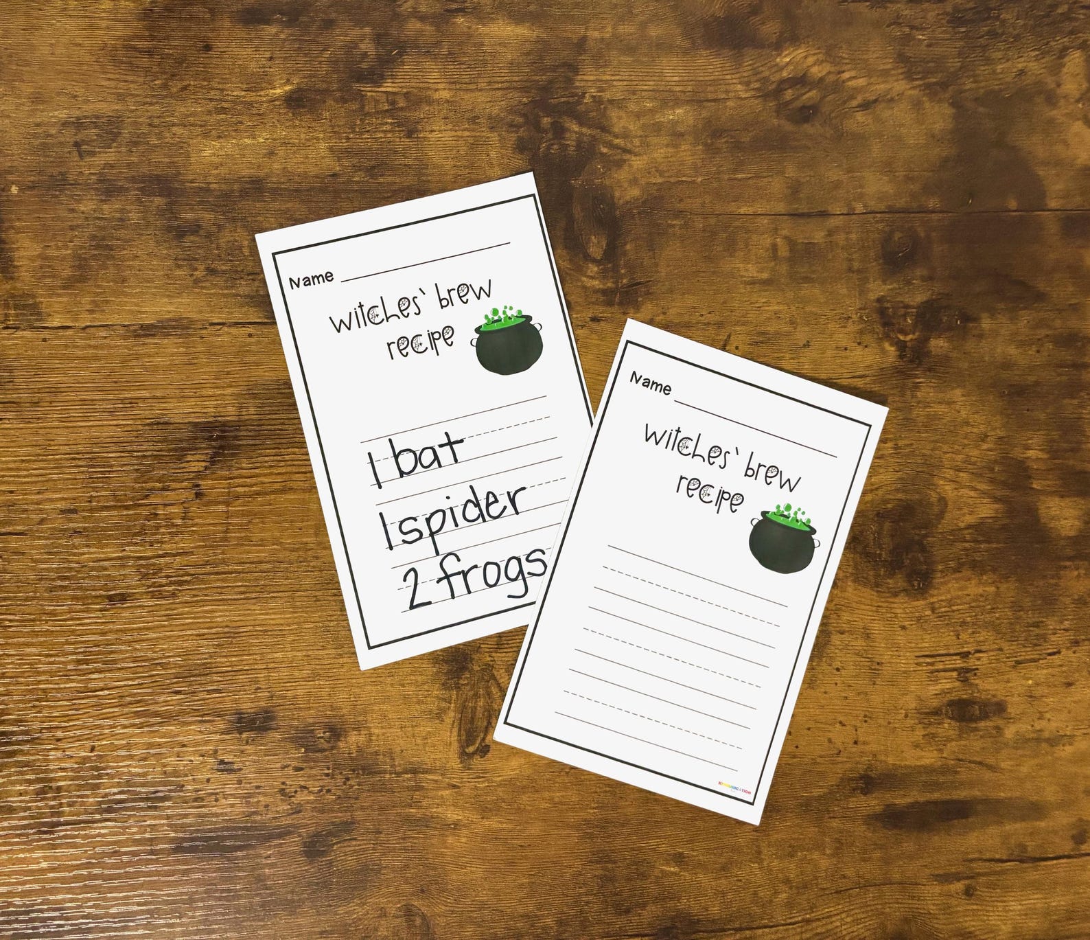 Witches Brew Writing Activity - Halloween - Kindergarten - TK - First ...