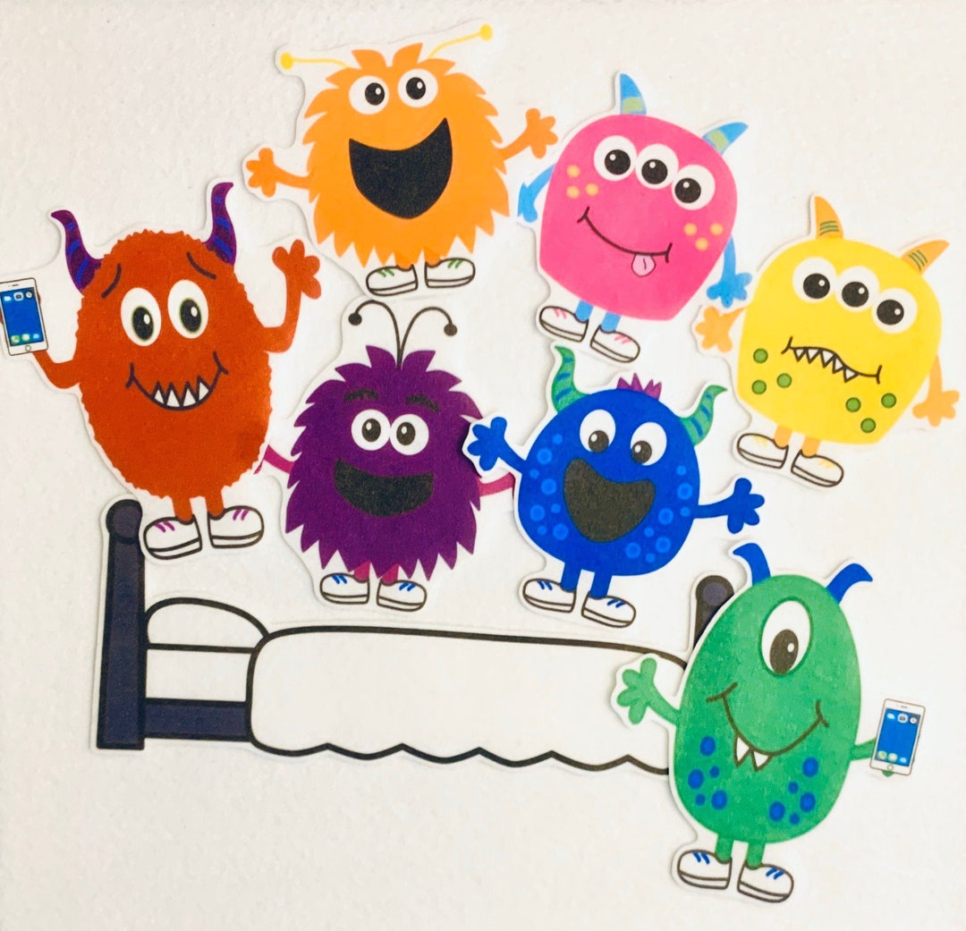 Five Little Monsters Felt Board Story: Speech Therapy Flannel Toy - Etsy