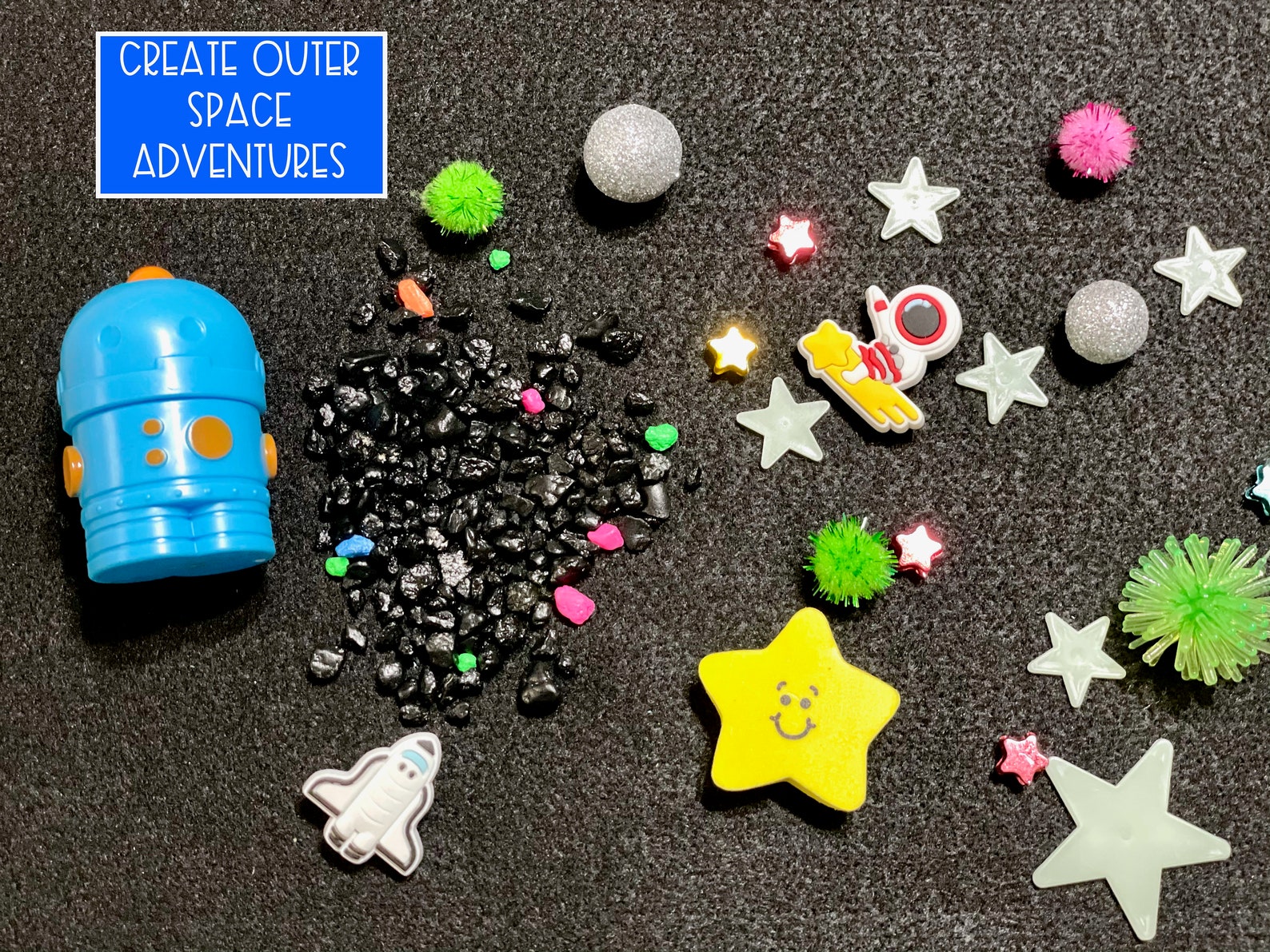 Space Sensory Kit Space Felt Story Space Sensory Bin | Etsy