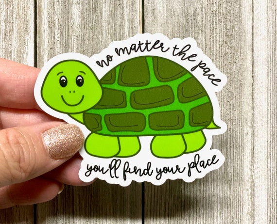 Turtle Sticker Vinyl Sticker Turtle Gift Laptop Decal | Etsy