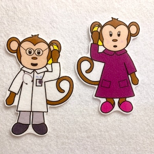 Ten Little Monkeys Felt Board Story: Speech Therapy Toy - Etsy