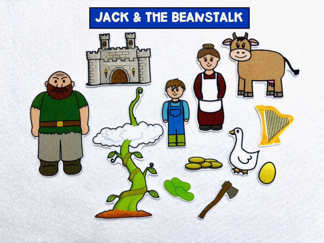 Jack and the Beanstalk Felt Story: Preschool Learning Activity - Etsy