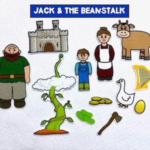 Jack and the Beanstalk Felt Story: Preschool Learning Activity - Etsy