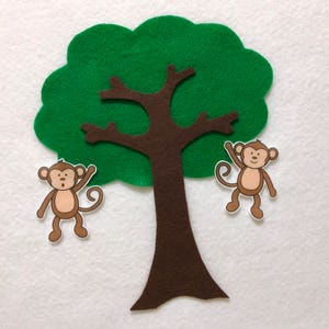 Five Little Monkeys Swinging in Tree Felt Stories Flannel Stories Set ...