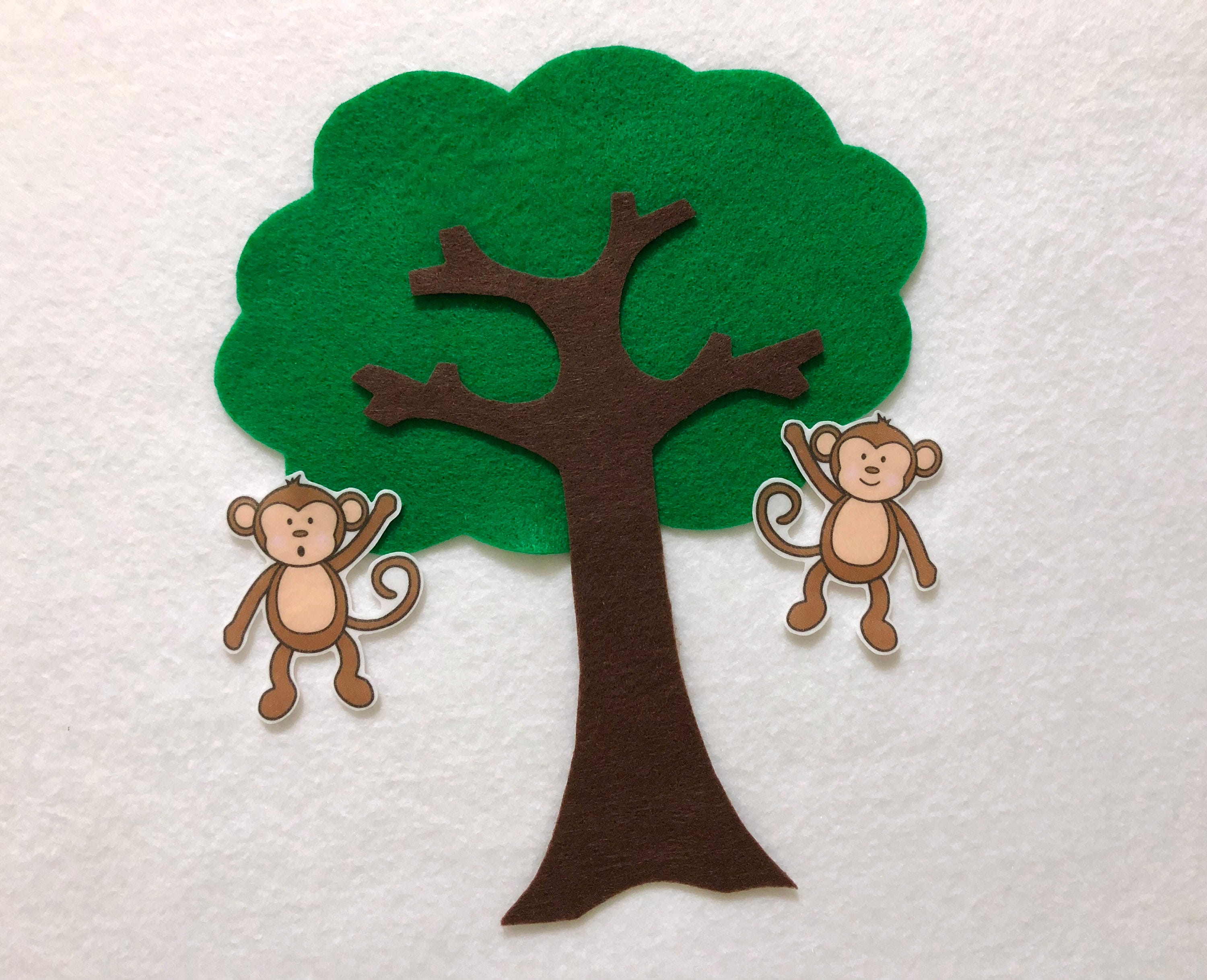 Five Little Monkeys Swinging in Tree Felt Stories Flannel - Etsy Canada