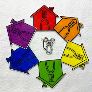Felt Little Mouse House Game: Color Matching, Speech Therapy Activity ...