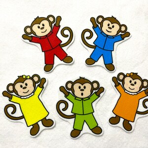 Five Little Monkeys Felt Board Story: Speech Therapy Toy - Etsy