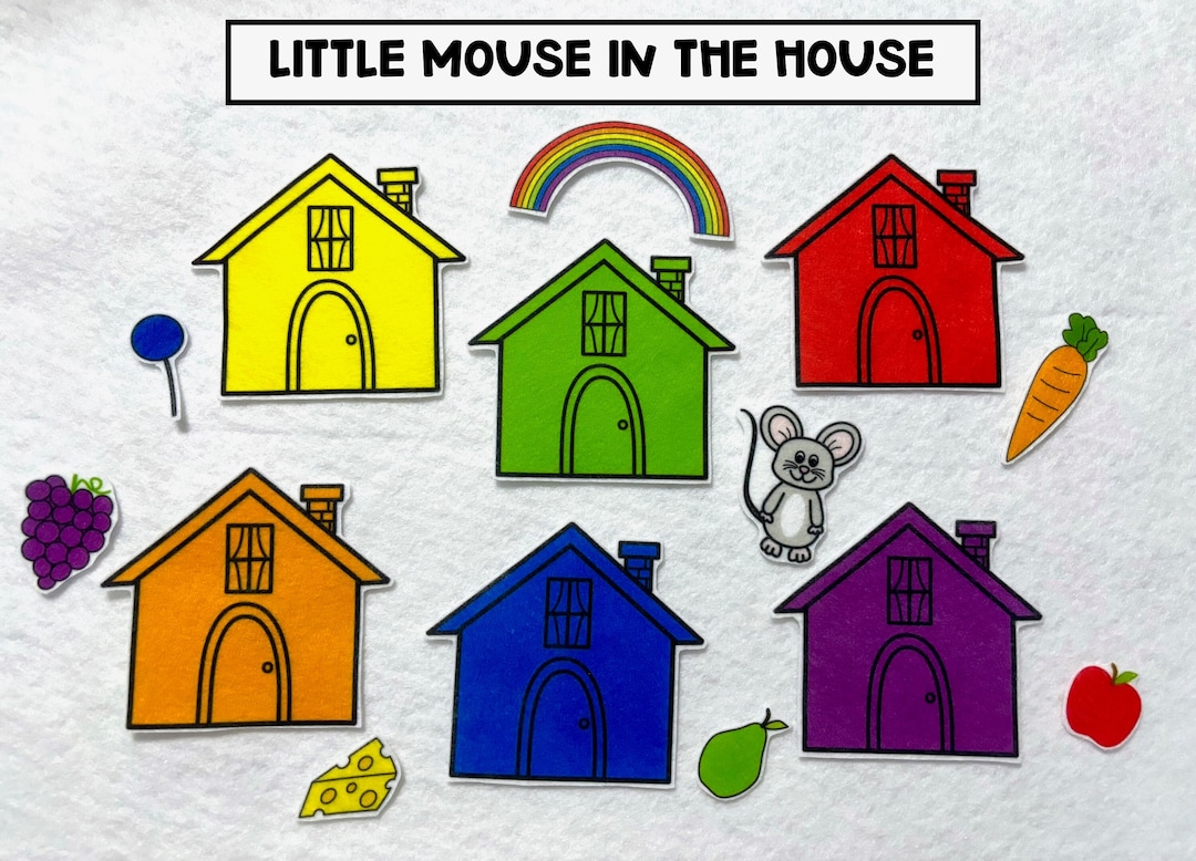 Little Mouse House Hiding Game Felt Stories Speech Therapy Activity ...