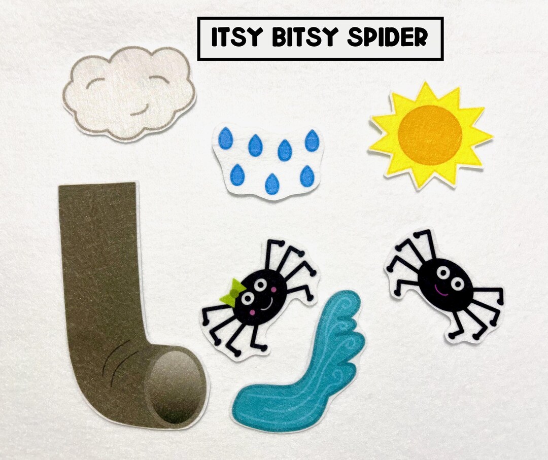 Itsy Bitsy Spider Felt Story: Flannel Board, Speech Therapy - Etsy