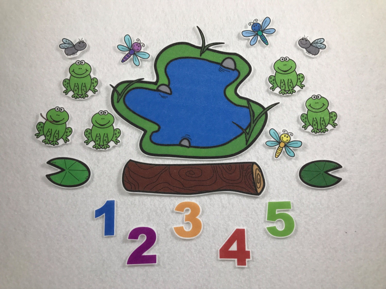 Five Little Speckled Frogs Felt Stories Nursery Rhyme - Etsy