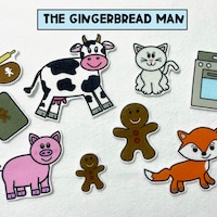 Articulated Gingerbread Man, Set of 5 Christmas Decoration, 5 Faces ...