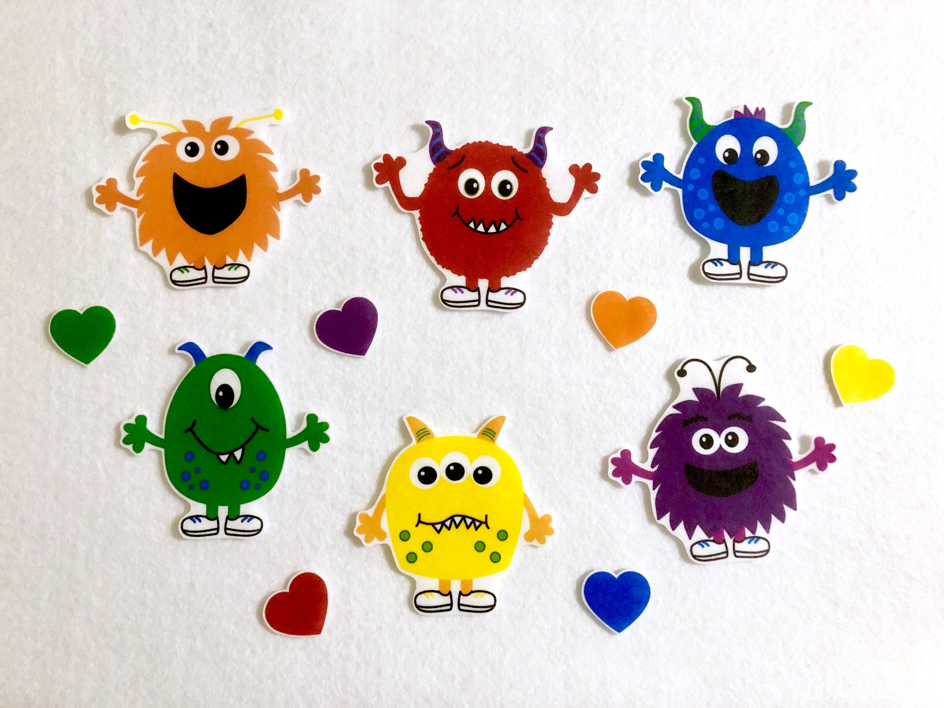 Love Monsters Felt Stories Flannel Monster Rainbow Colors | Etsy